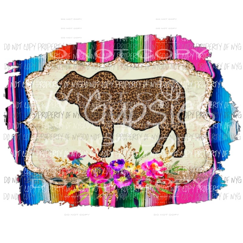 martodesigns - Brahmans Cow serape background Sublimation