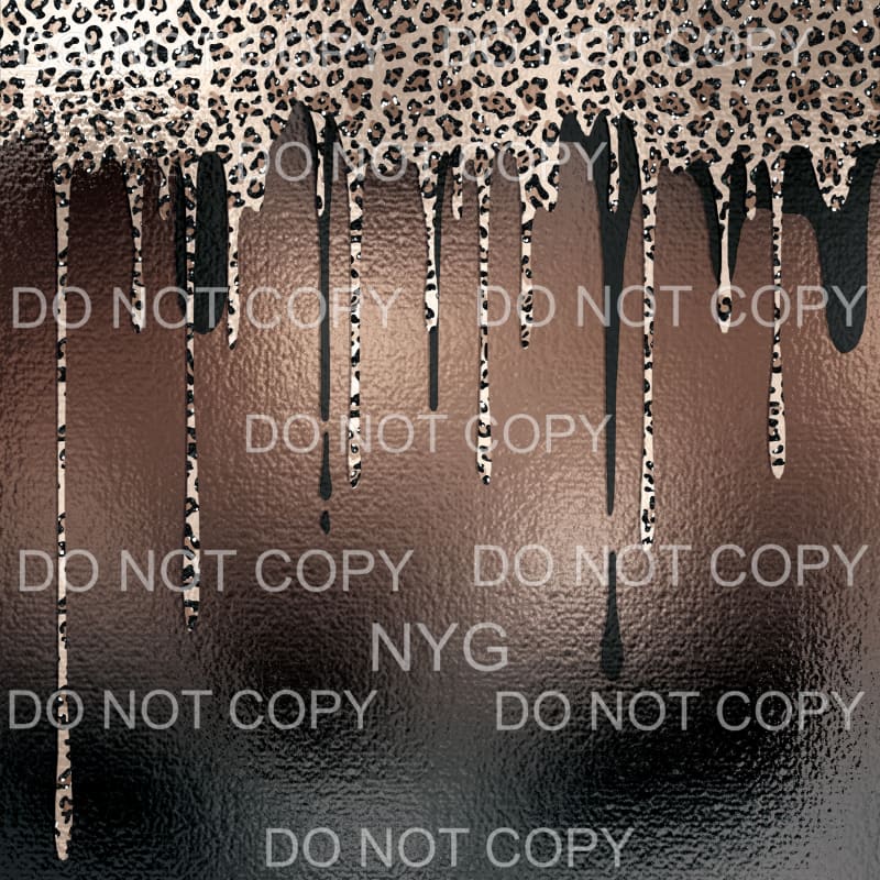 martodesigns - Brown Leopard Paint Drip Sheet #1 Sublimation