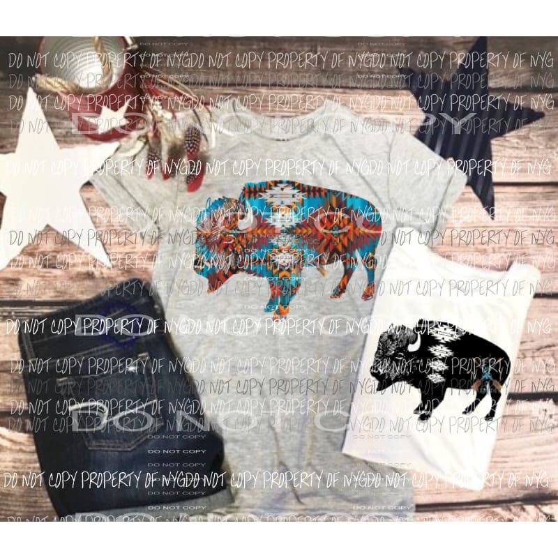 martodesigns - Buffalo Aztec color sublimation transfer