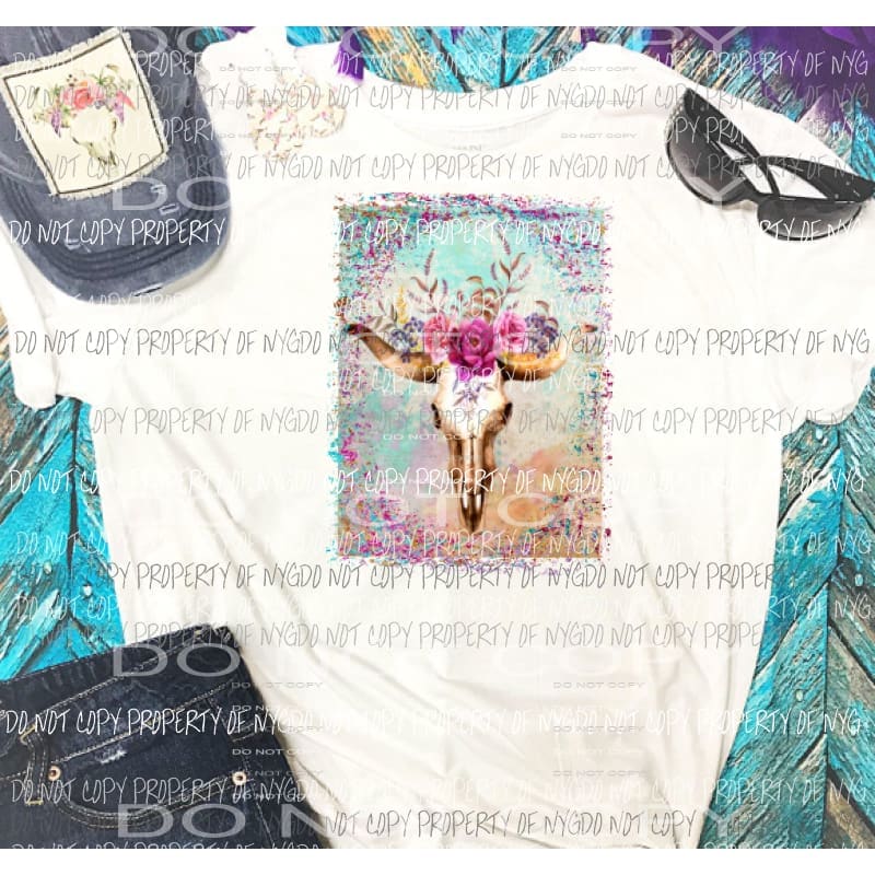 martodesigns - Bull Skull Multi glitter Sublimation transfer