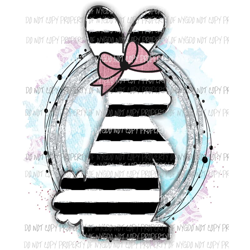 martodesigns - Bunny 4 black stripe Sublimation transfers