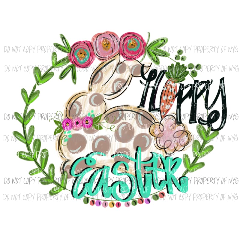 martodesigns - Bunny Happy easter Sublimation transfers
