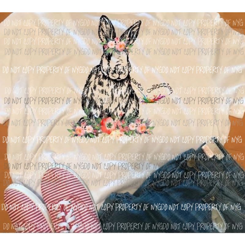 martodesigns - Bunny rabbit with flowers child size
