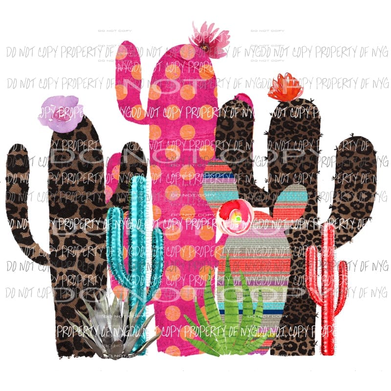 martodesigns - Cactus Multi color Sublimation transfers