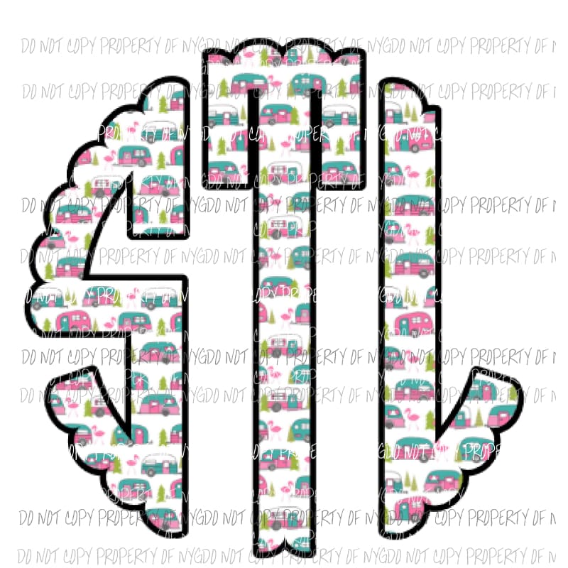camper monogram letters Sublimation transfers – martodesigns