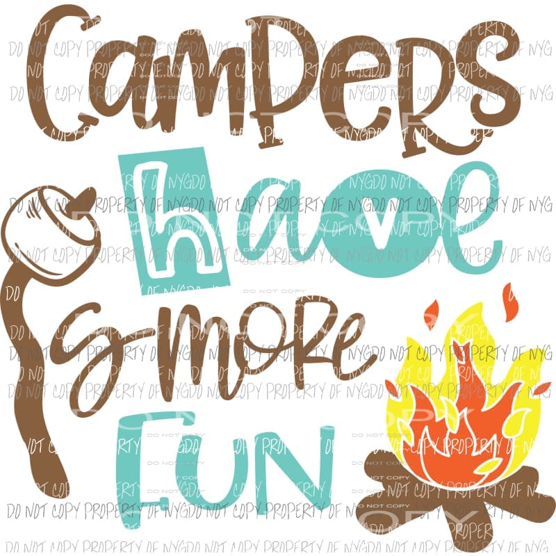 martodesigns - Campers Have Smore Fun fire smores