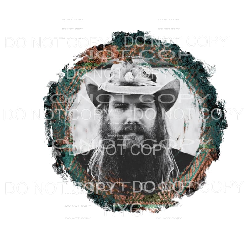 martodesigns - Chris Stapleton Distressed Circle Frame