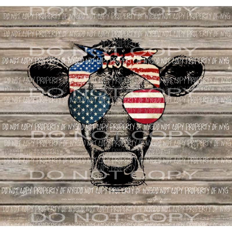 martodesigns - Cow flag Bandanna and glasses sublimation