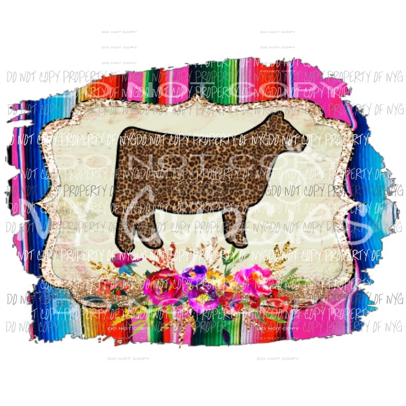 martodesigns - Cow serape background Sublimation transfers