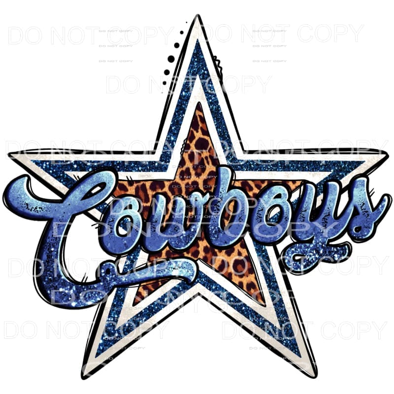 martodesigns - Cowboys Dallas Football Star Blue Glitter