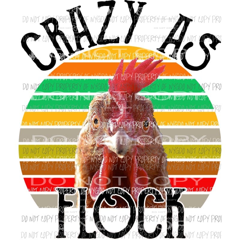 martodesigns - crazy as flock Sublimation transfers