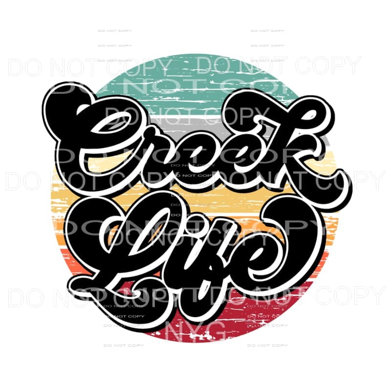 martodesigns - Creek Life Retro Distressed Wood Circle