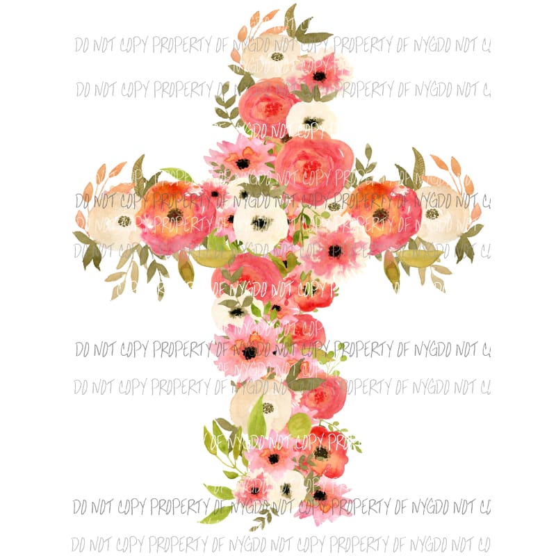 martodesigns - Cross flowers Sublimation transfers