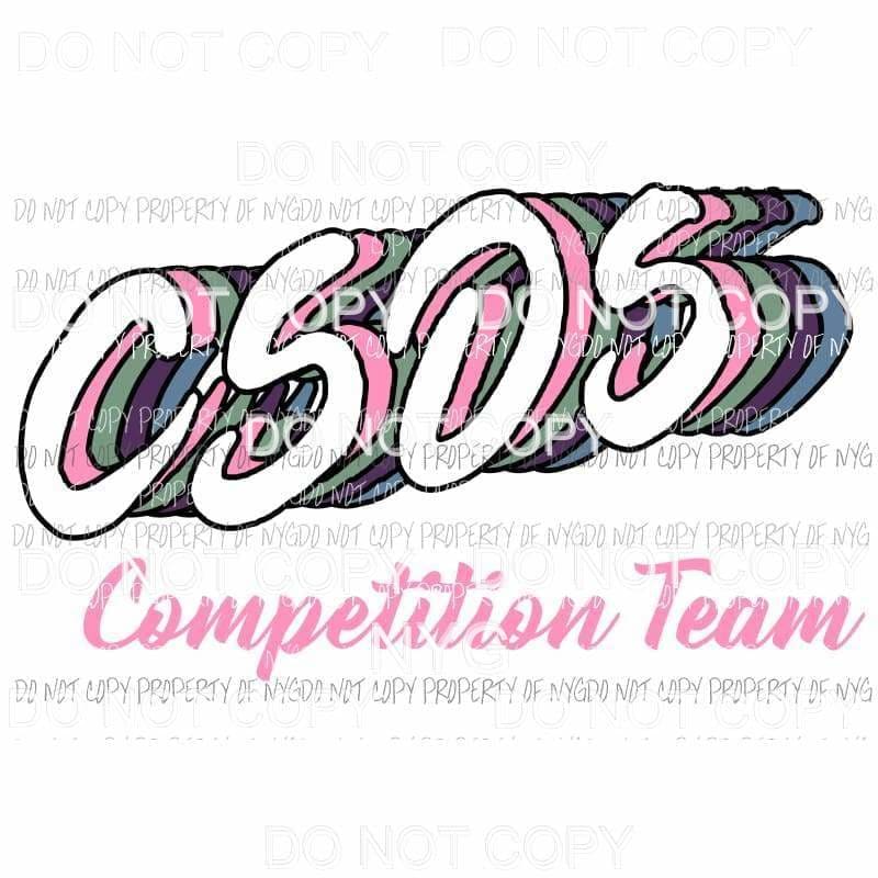 martodesigns - CSOS Competition Team Sublimation transfers