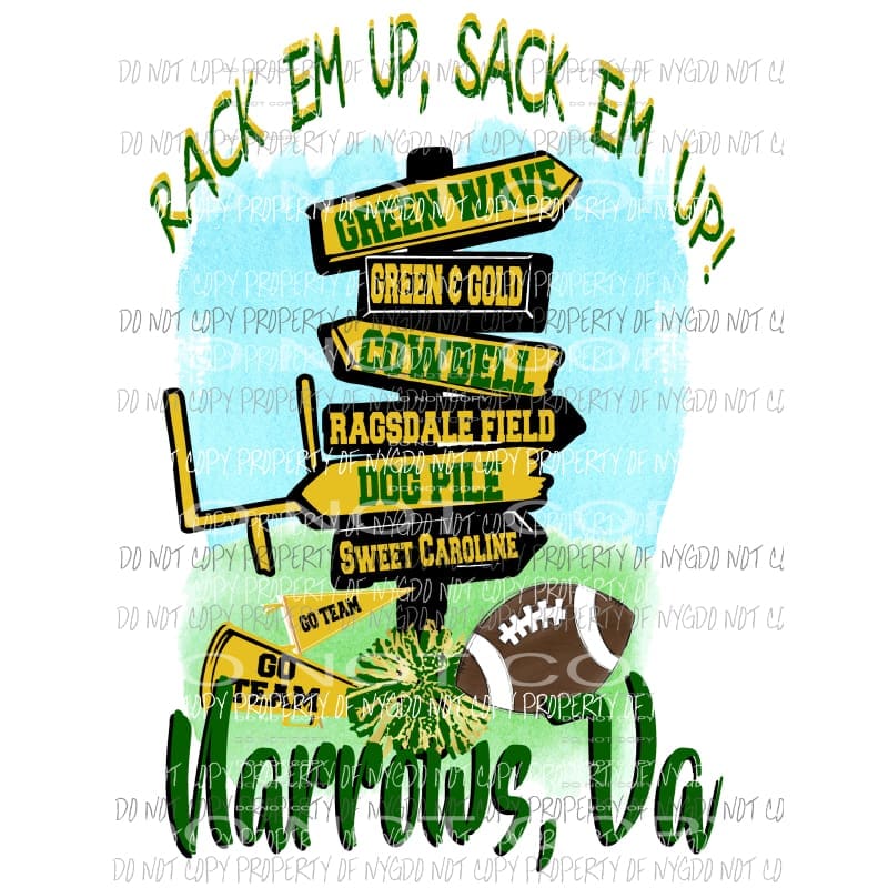 martodesigns - Custom Signs Football Rack em up Sack em up