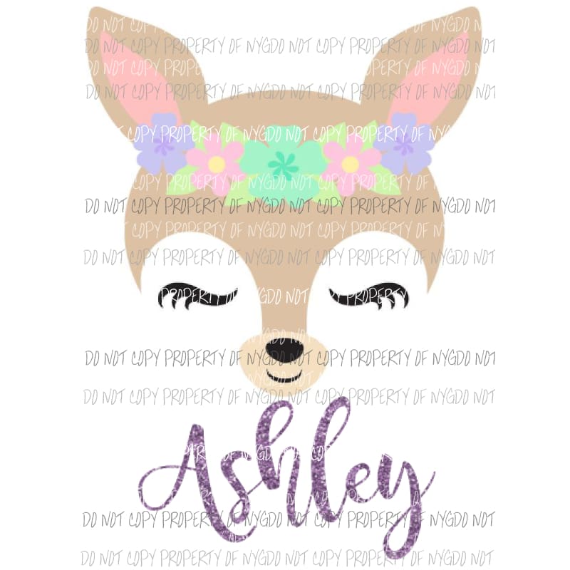 martodesigns - Cute Deer custom with name Sublimation