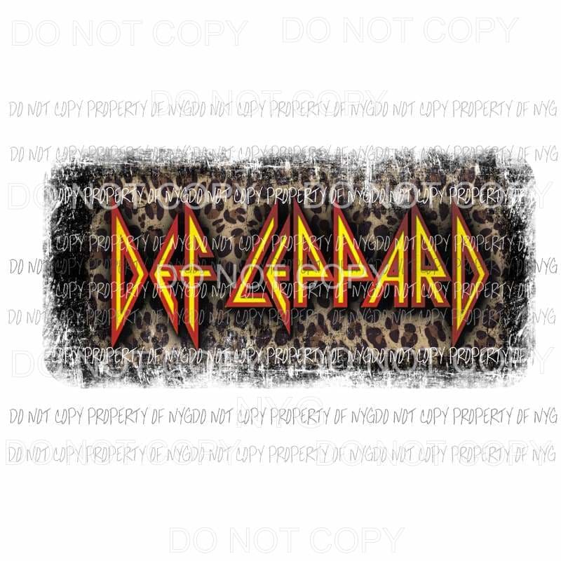 martodesigns - Def Leppard leopard brushstroke Sublimation