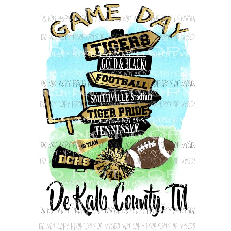 martodesigns - Dekalb County tigers Custom Game Day