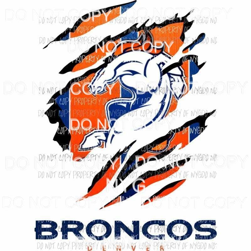 martodesigns - Denver Broncos ripped design Sublimation