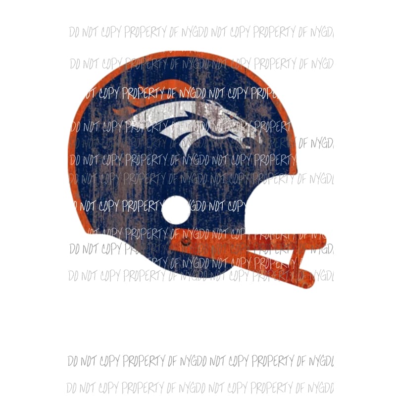 Denver Broncos rustic helmet Sublimation transfers – martodesigns