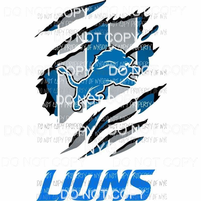 martodesigns - Detroit Lions ripped design Sublimation