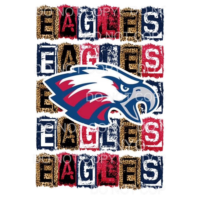martodesigns - EAGLES BLOCK RED AND NAVY # 491 Sublimation