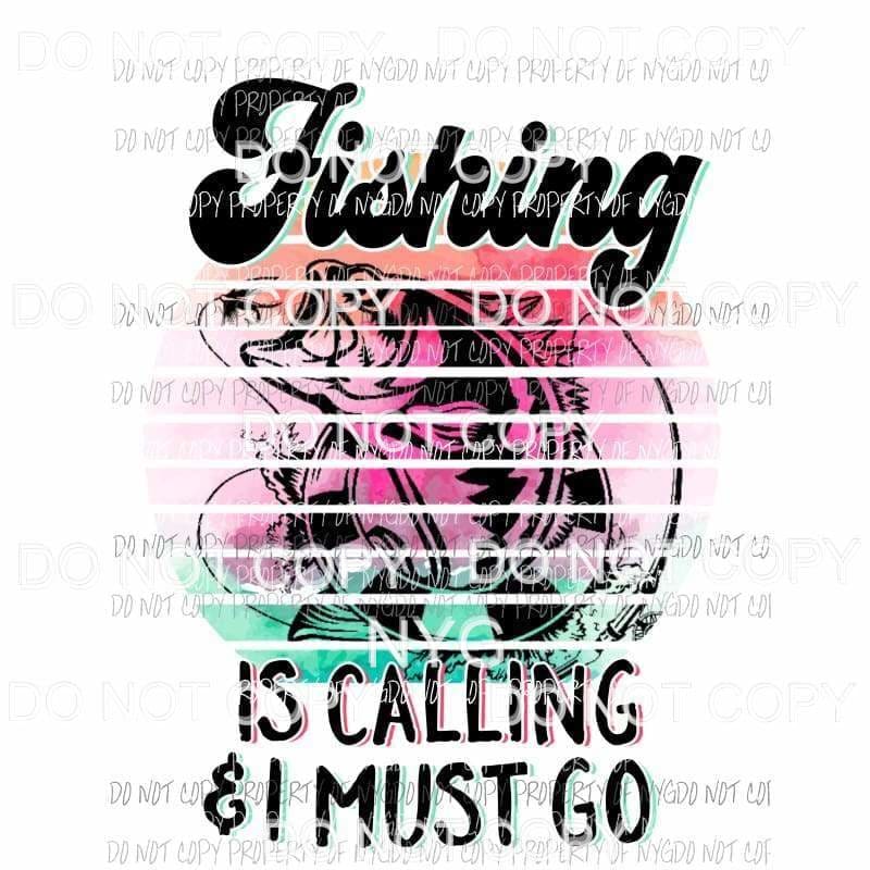 martodesigns - Fishing Is Calling & I Must Go bass fish