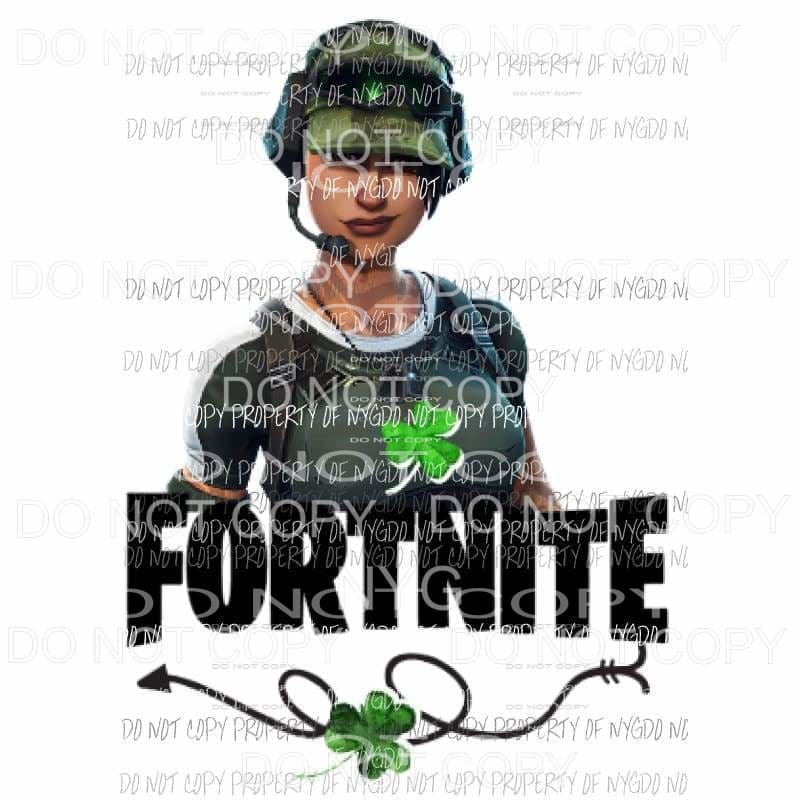 martodesigns - Fortnite Girl 1 st patricks day Sublimation