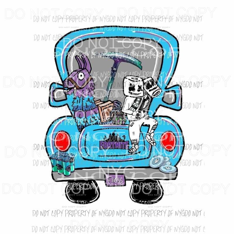 martodesigns - Fortnite Truck blue Sublimation transfers