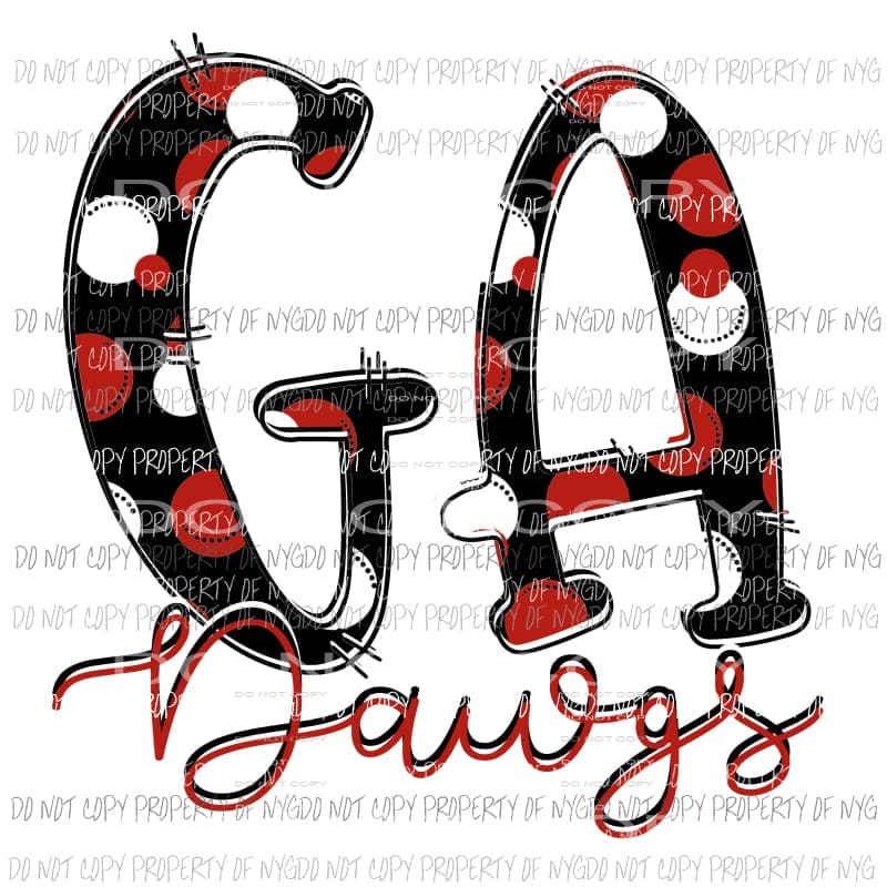 martodesigns - Georgia Bulldogs hand drawn Sublimation