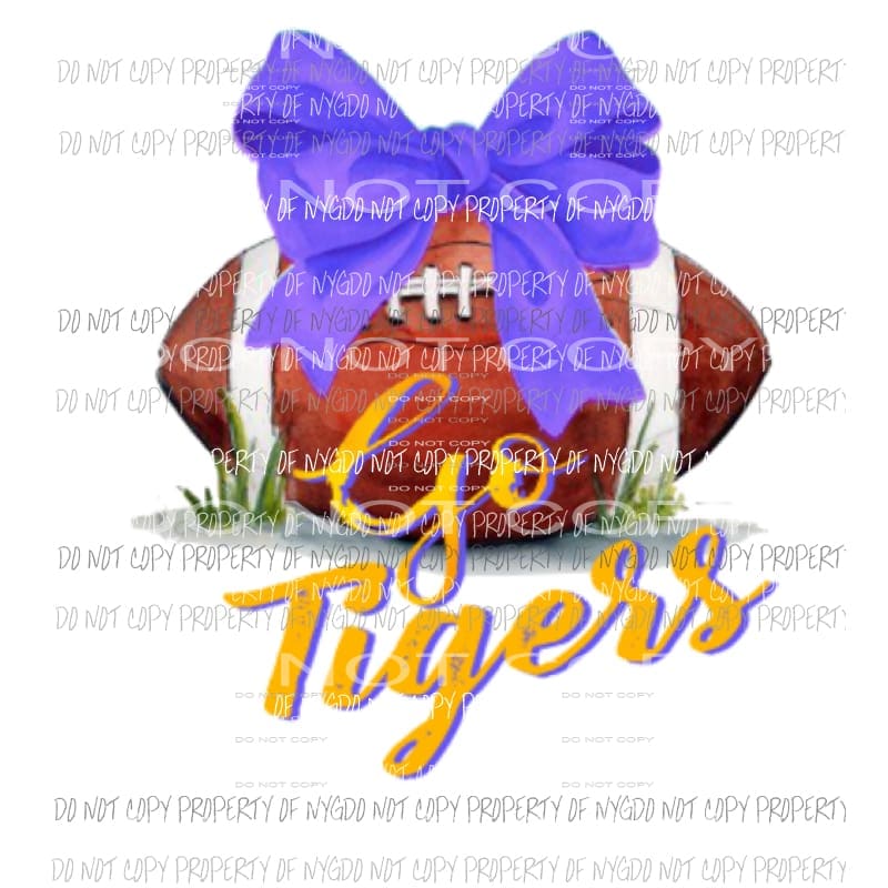 martodesigns - Go tigers Football with bow Sublimation