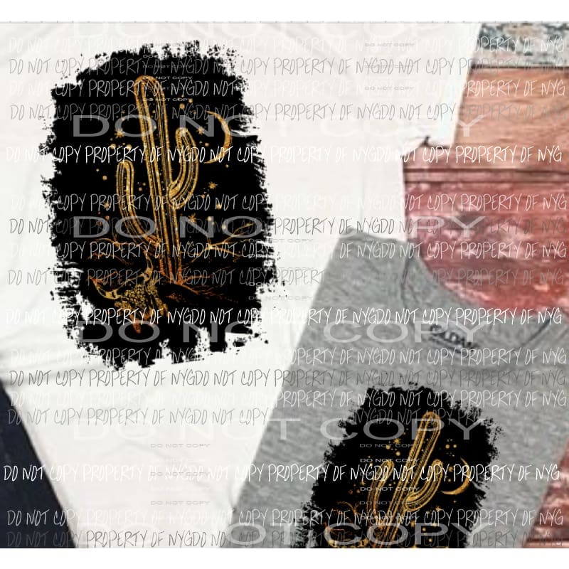 martodesigns - Gold cactus Sublimation transfers