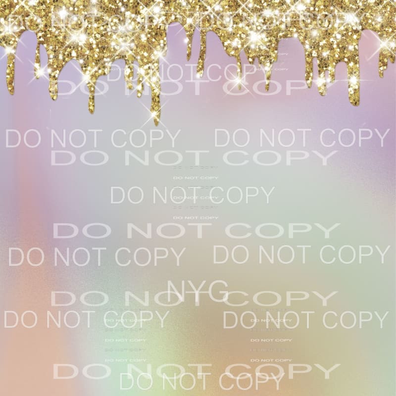 martodesigns - Gold Glitter Drip Pastel Color Gradient Sheet