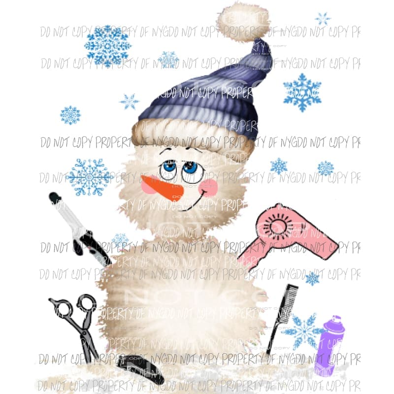 martodesigns - Hairdresser Snowman Sublimation transfers