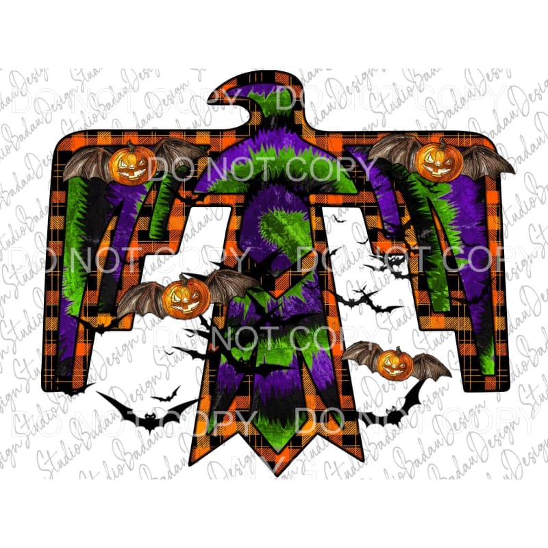 martodesigns - Halloween Native American Totem Eagle Orange