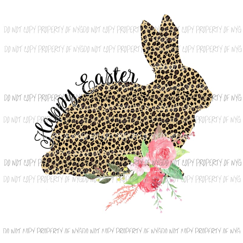 martodesigns - Happy Easter Cheetah Sublimation transfers