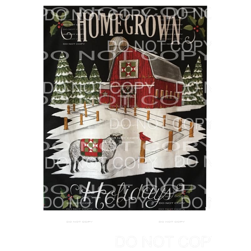 martodesigns - Homegrown Holidays Red Barn Winter Scene