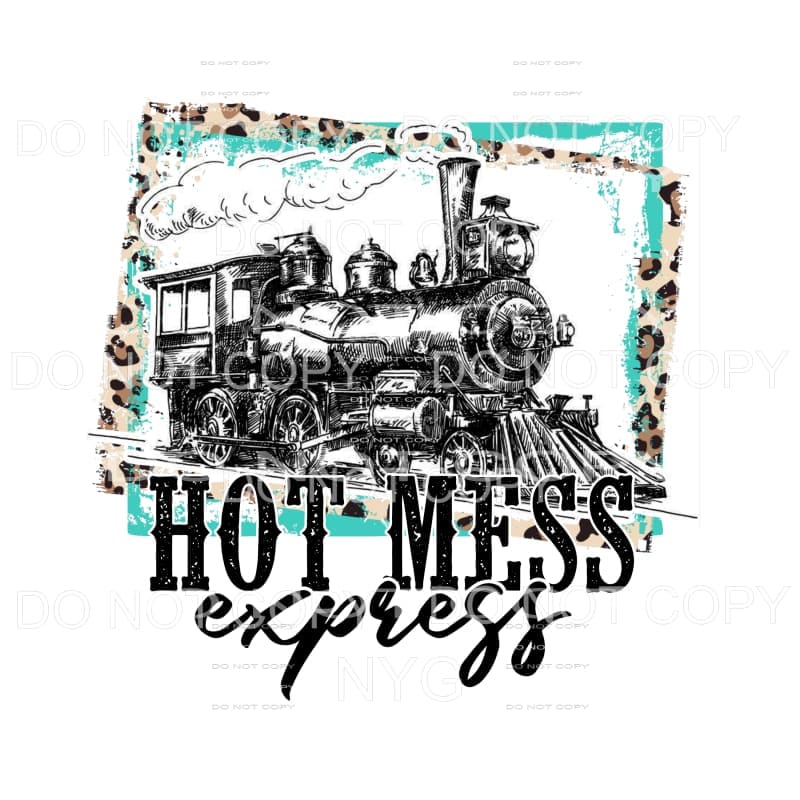 martodesigns - Hot Mess Express Train Teal Leopard Double