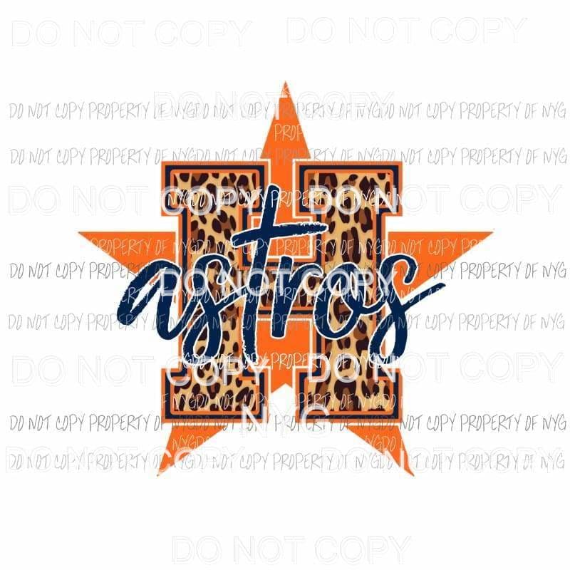 martodesigns - Houston Astros leopard H orange star