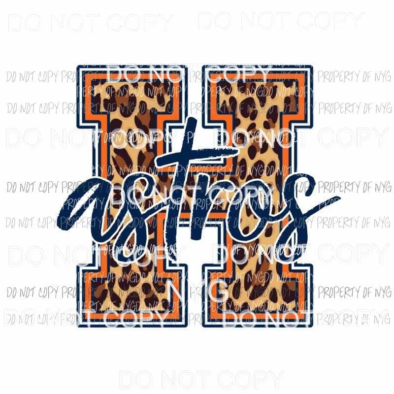 martodesigns - Houston Astros leopard Sublimation transfers