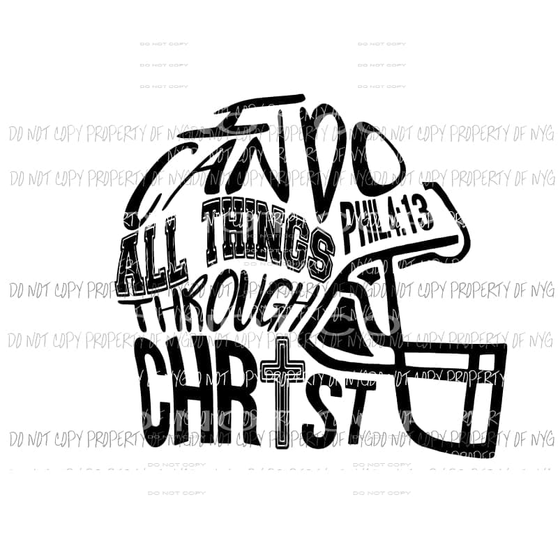 martodesigns - I can do all things through Christ helmet