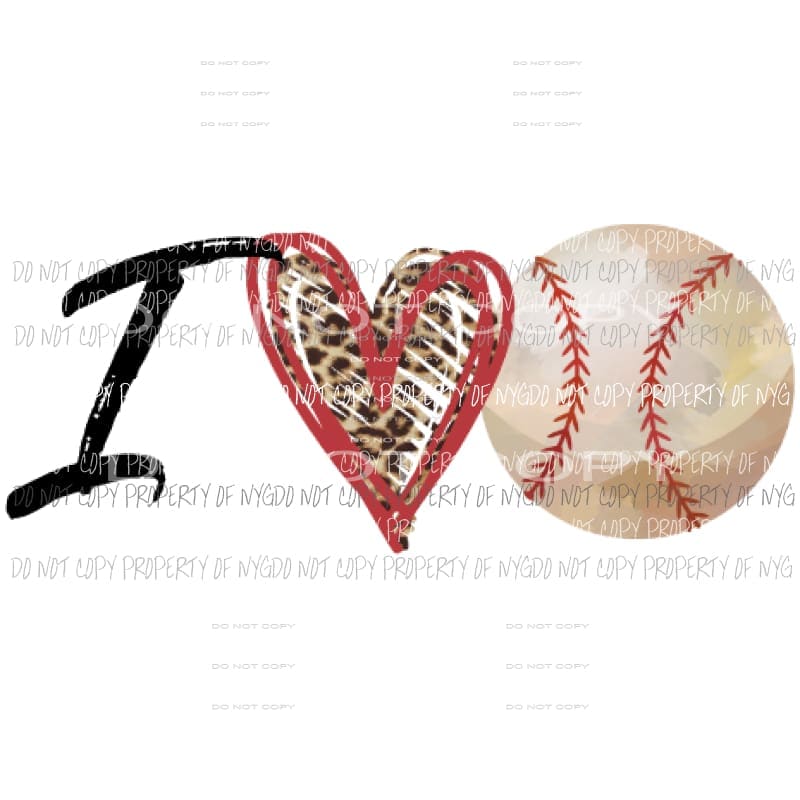 martodesigns - I love Baseball Sublimation transfers