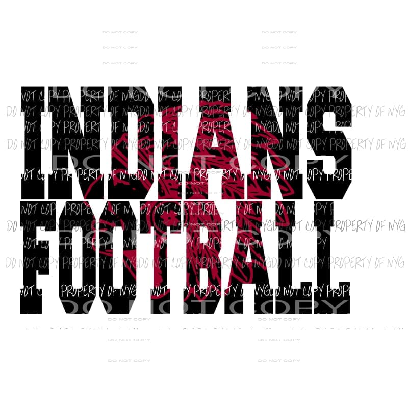 martodesigns - Indians Football words school Sublimation