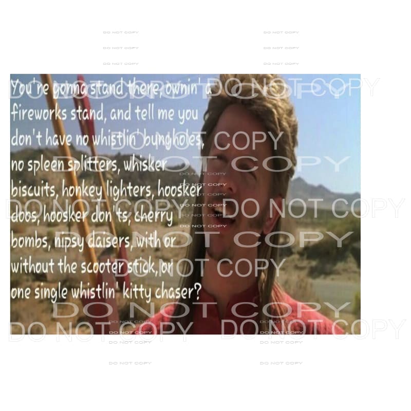 martodesigns - Joe Dirt Firework stand Sublimation transfers