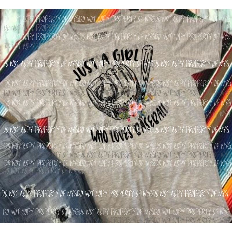 Just a girl who love baseball with bat sublimation transfer – martodesigns
