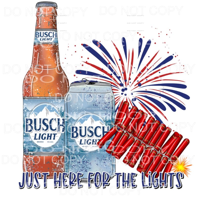 martodesigns - Just Here For The Lights Busch Light Beer 4th