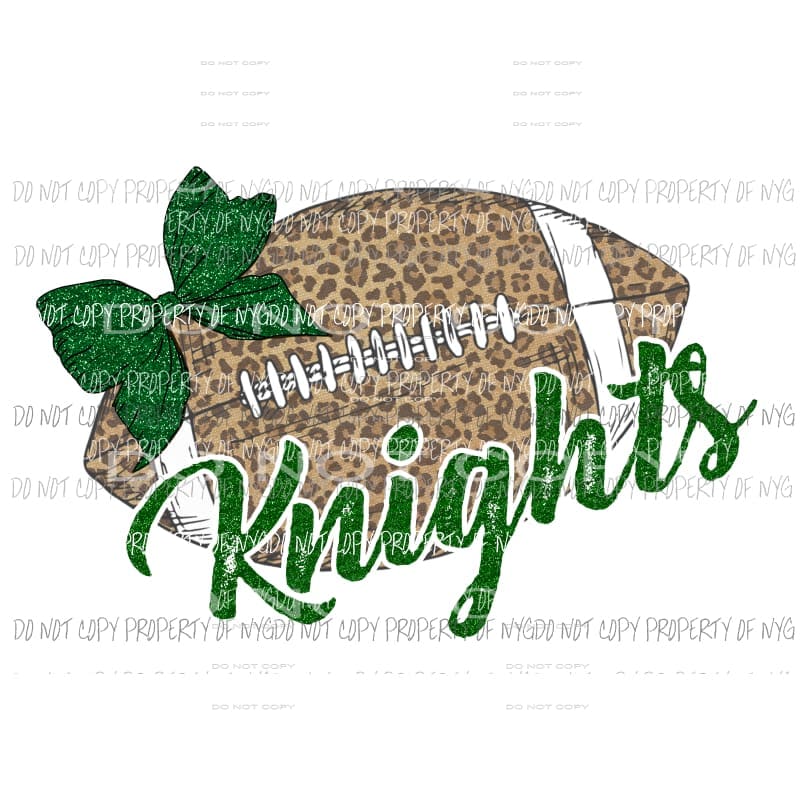 martodesigns - Knights football Glitter Green Sublimation