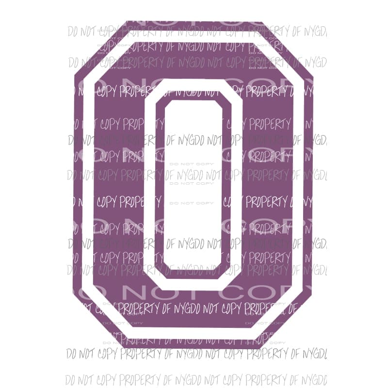 martodesigns - Letter O purple school Sublimation transfers