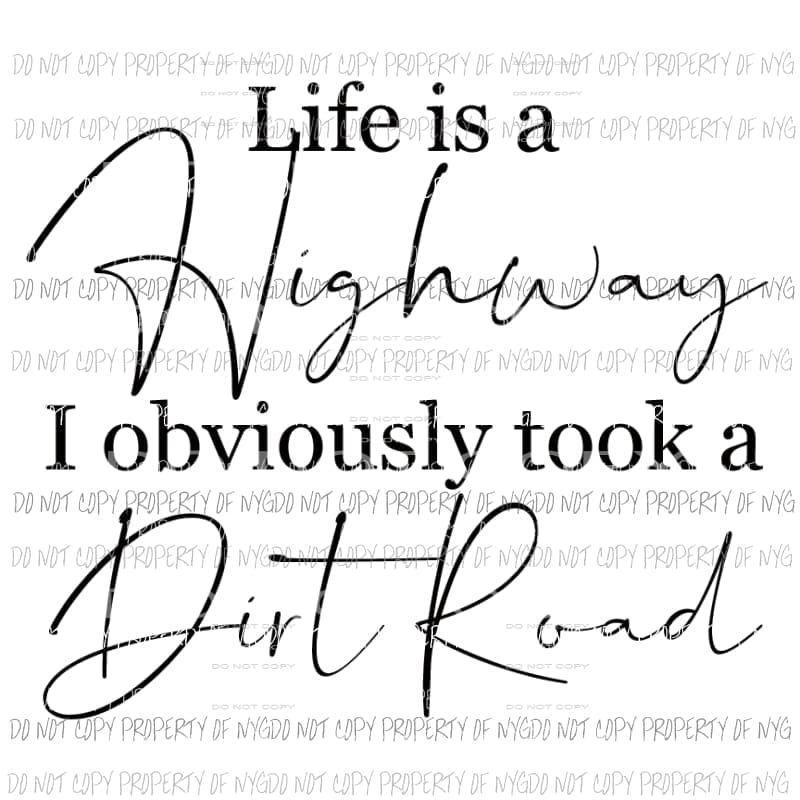 martodesigns - Life is a highway Sublimation transfers