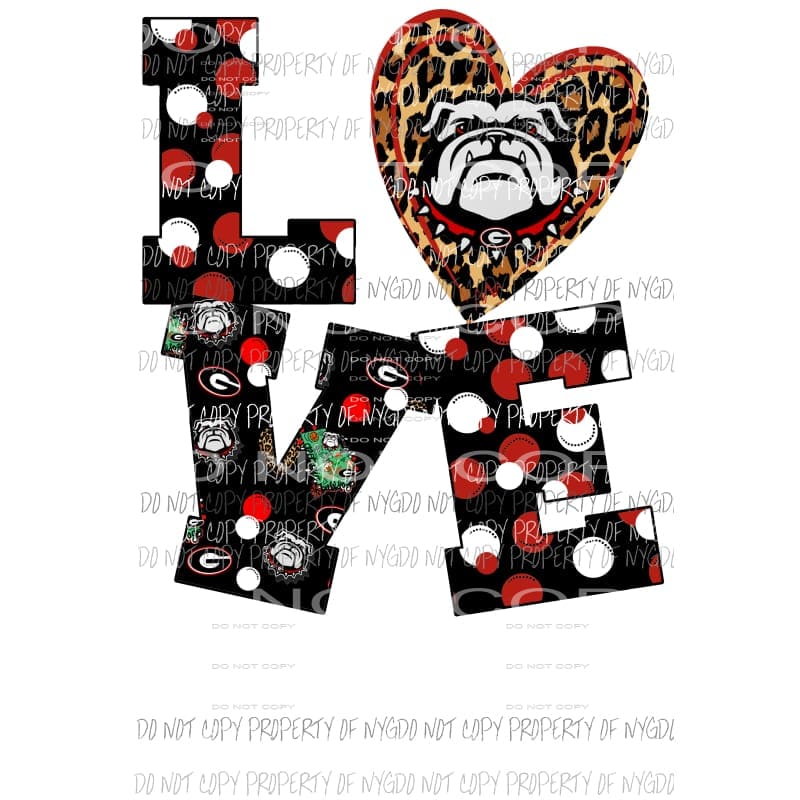 martodesigns - Love Bulldogs 1 Georgia Sublimation transfers